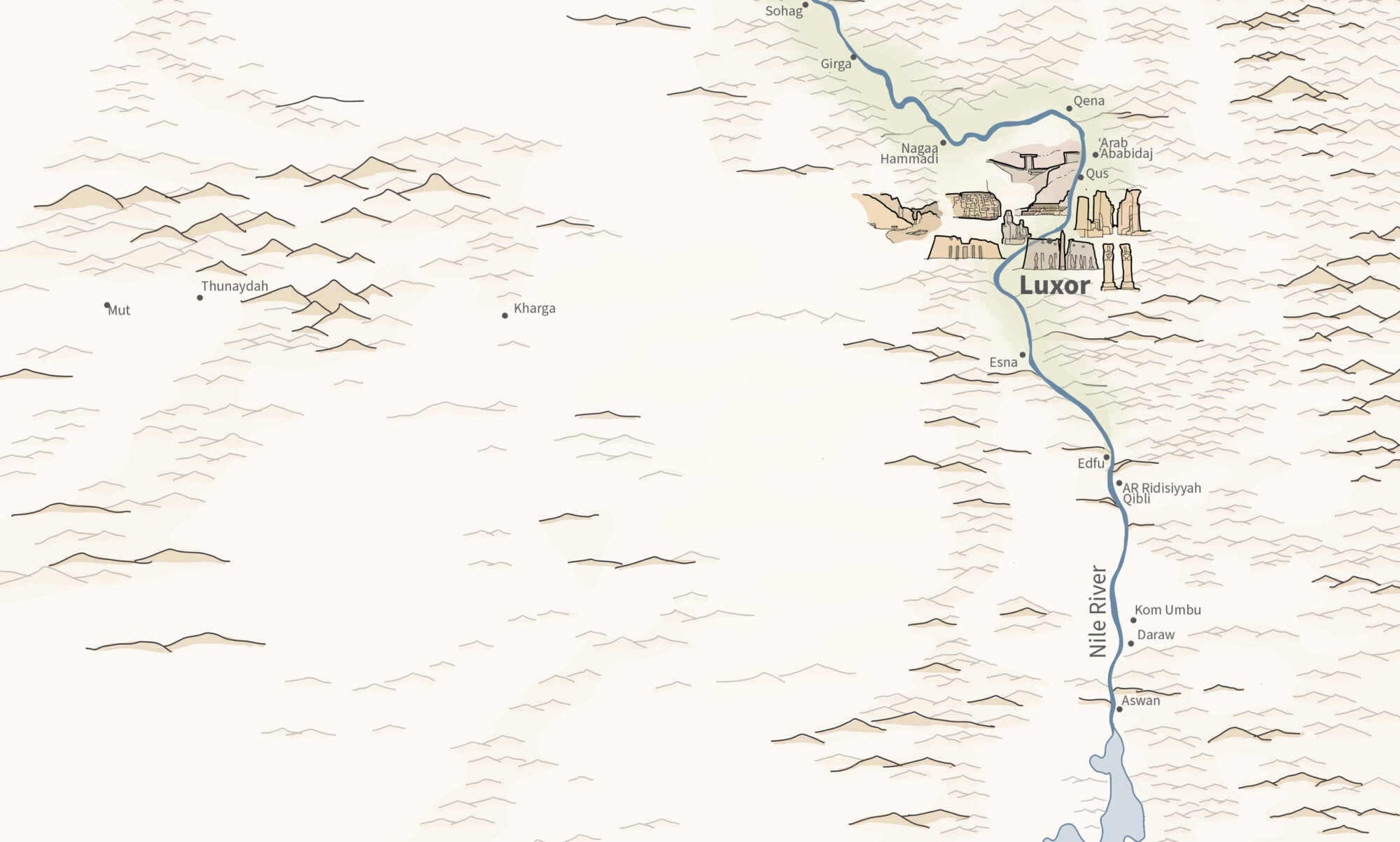 Luxor map - Impulse Egypt Travels & Tours